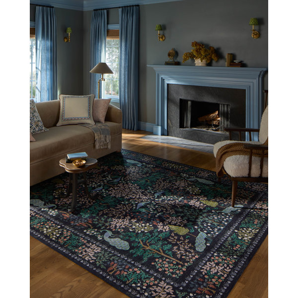Rifle Paper Co. x Loloi Canopy Charcoal Area Rug & Reviews | Wayfair