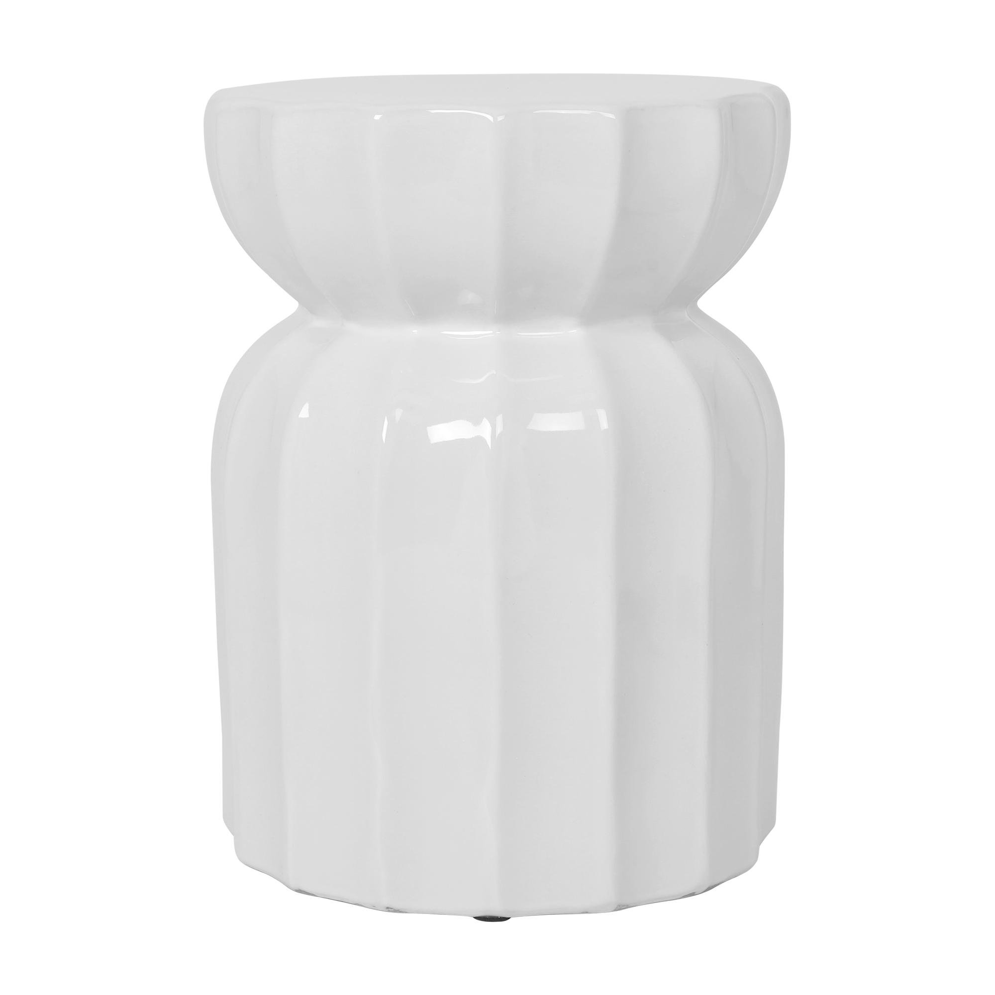 Dakota Fields 13" x 17" Glazed Ceramic Drum Stool - Indoor/Outdoor Side ...