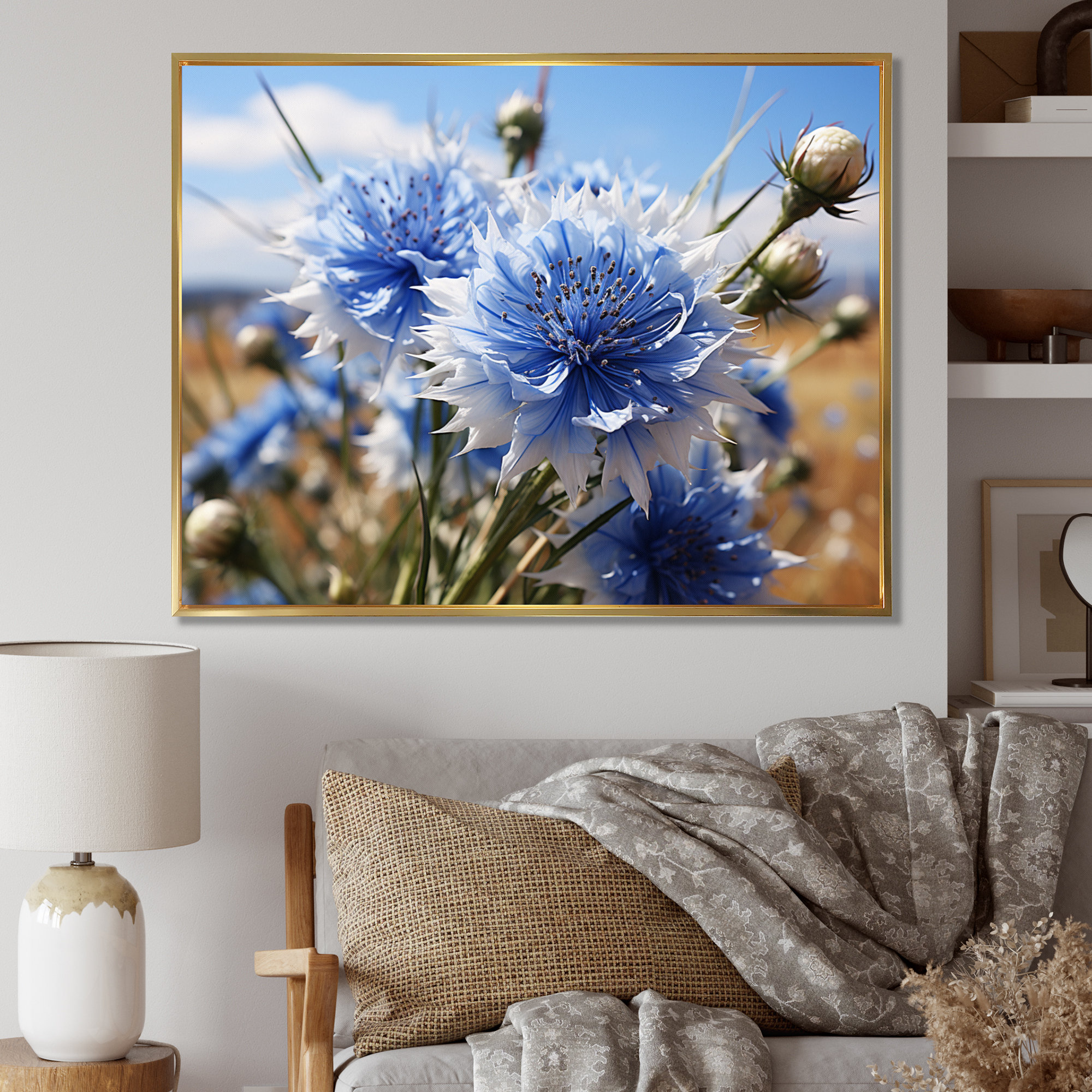 Red Barrel Studio® Cornflowers Field I - Print on Canvas | Wayfair