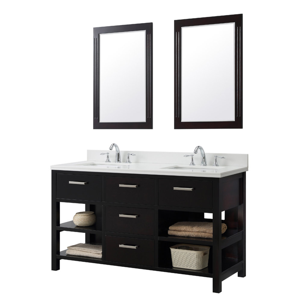 InFurniture 61" Double Bathroom Vanity Set | Wayfair