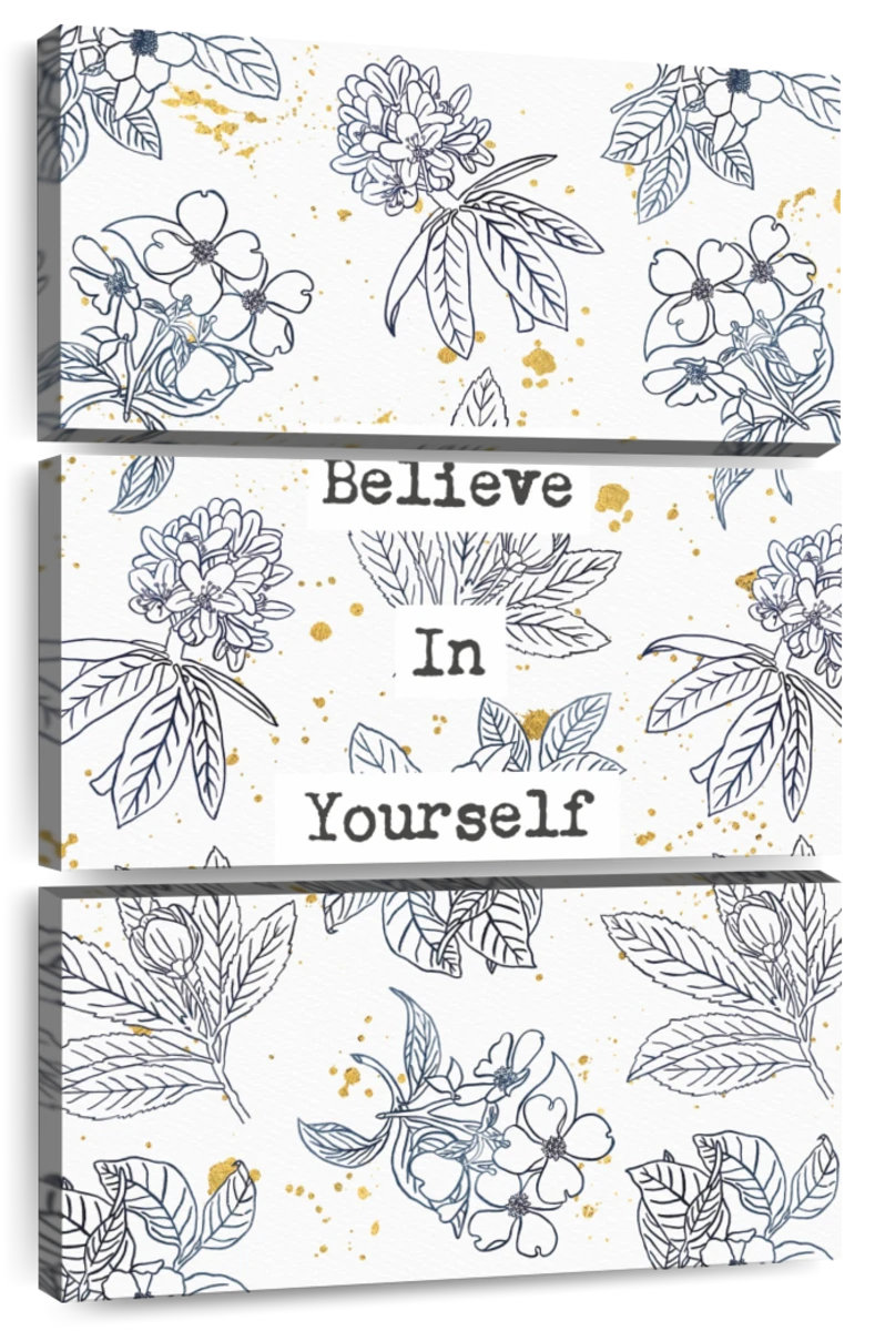 Ebern Designs Tergel Indigo Blooms Believe - Wayfair Canada