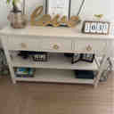 Lark Manor™ Nibbi 47" Console Table with Wood Frame and Legs, 3 Drawers ...