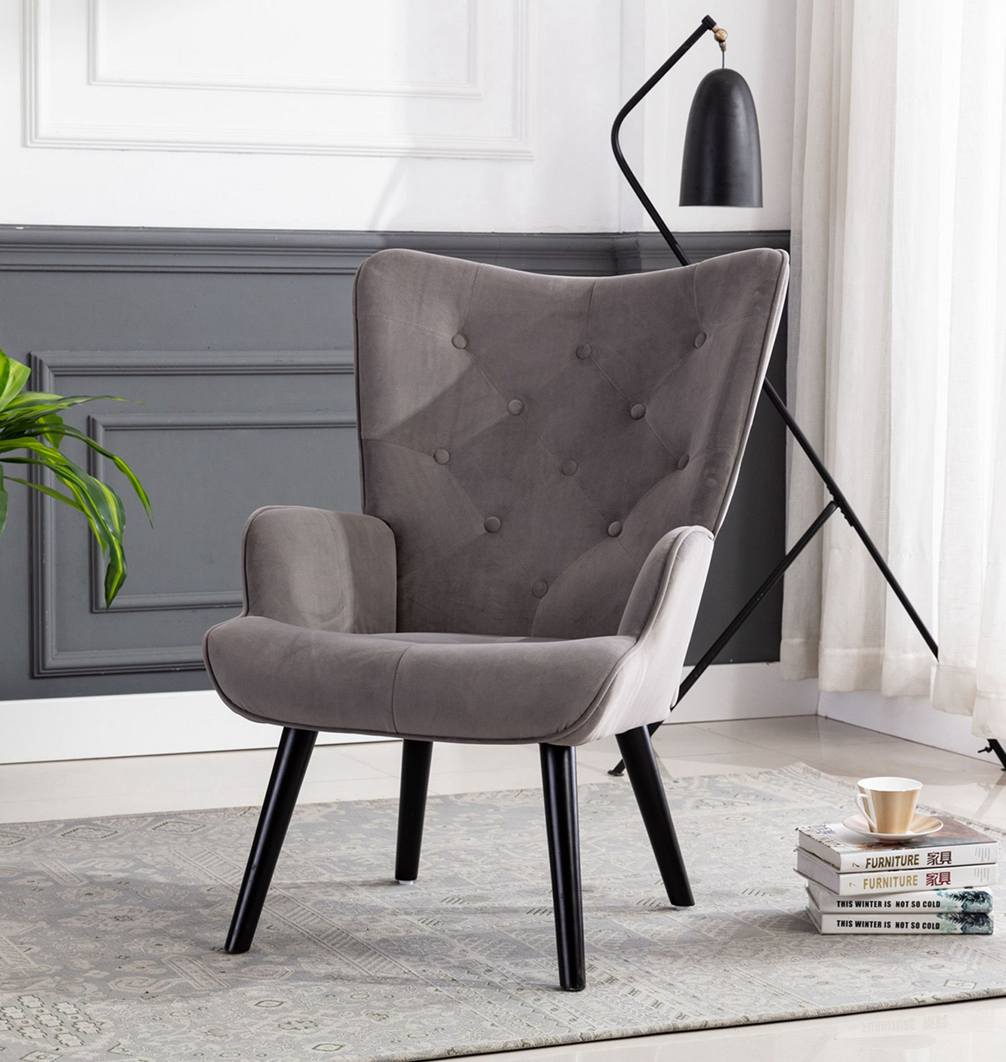 Mercer41 Riona 37.8'' Wide Tufted Velvet Armchair - Wayfair Canada