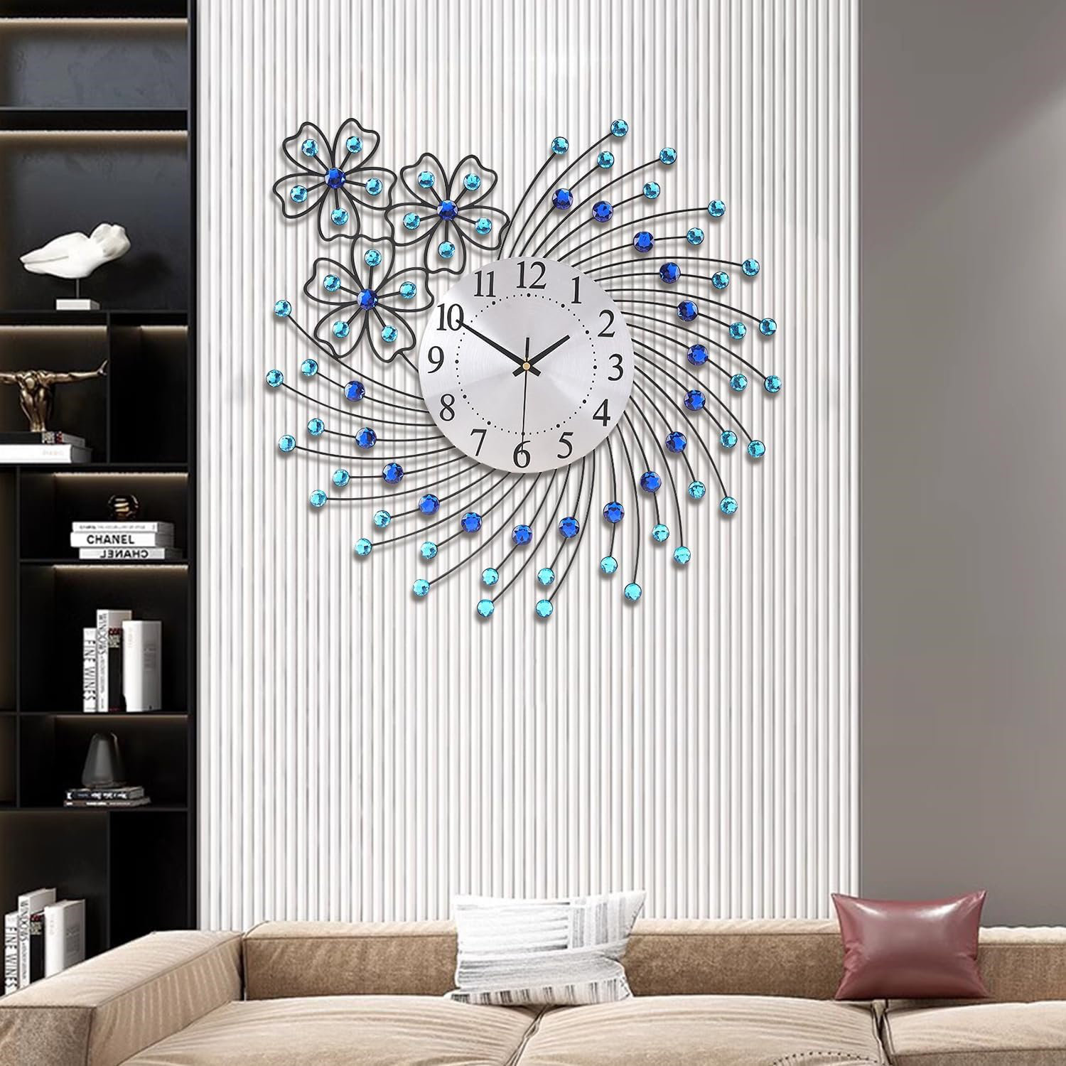 House of Hampton Large Wall Clocks For Living Room Decor Large Wall ...