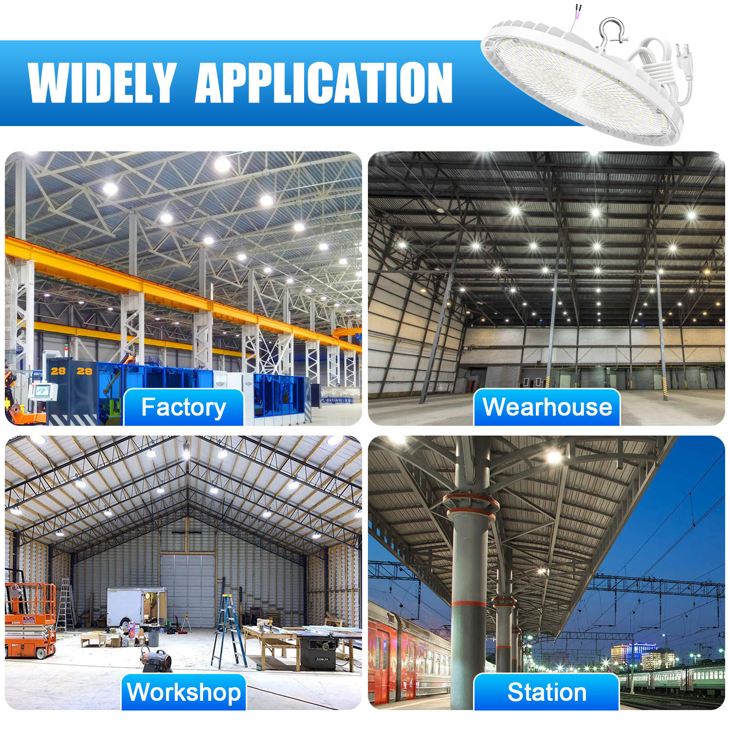 Choierled Lighting Dimmable Round High Bay Ceiling Light - Wayfair Canada