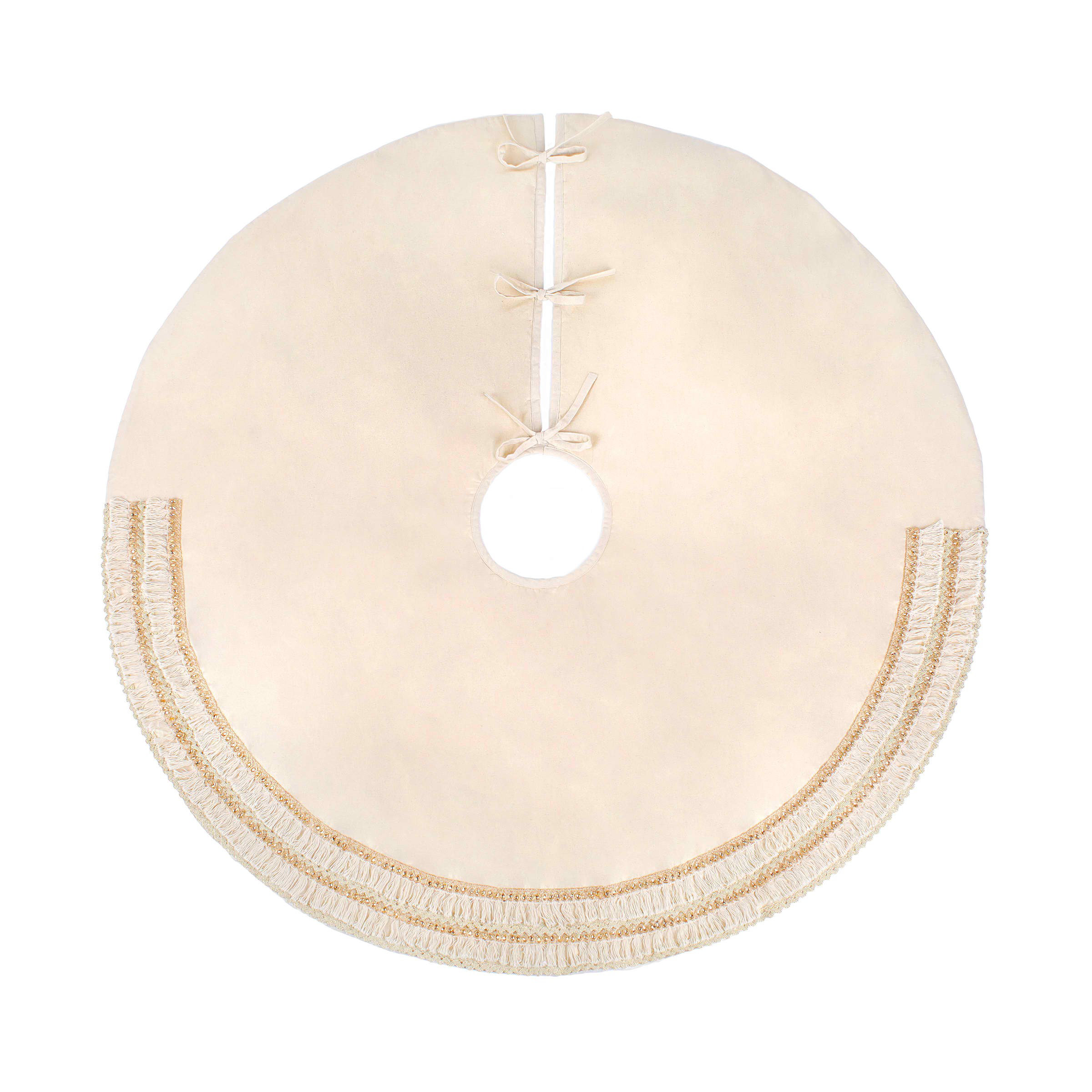 HGTV Home Collection Fringe Detail Tree Skirt | Wayfair