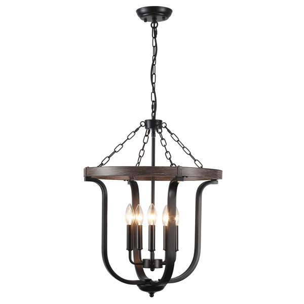 Winston Porter 18.89" Wide 5-Light Adjustable Modern Chandelier ...