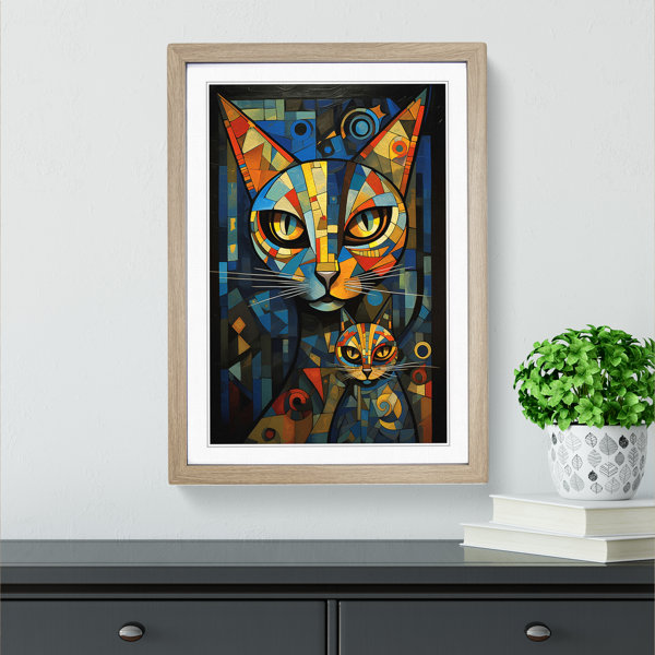 Big Box Art XYZ-FRM-V1223-610 Egyptian Cat Dadaism - Single Picture ...