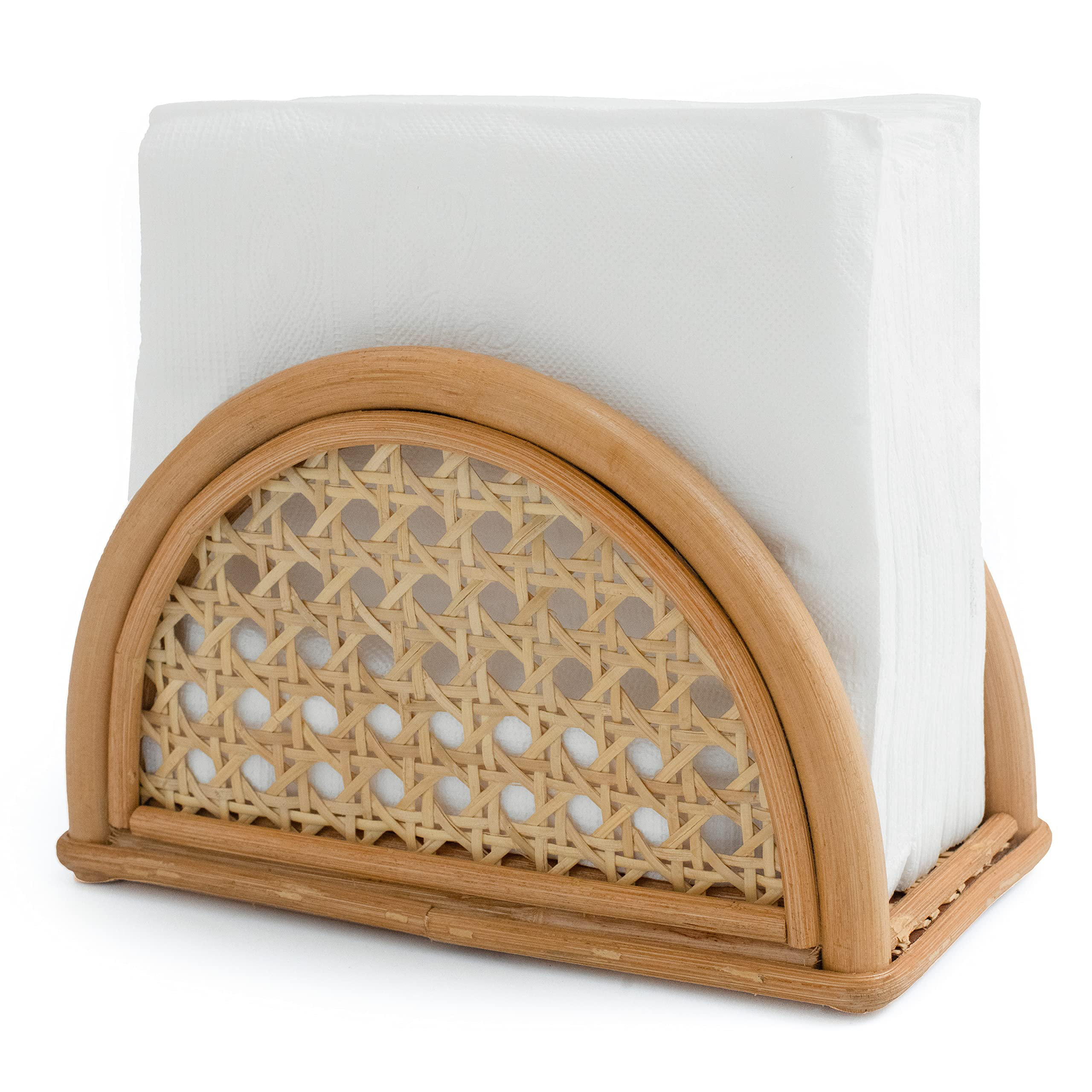 Bayou Breeze Rattan Napkin Holder Table Farmhouse Napkin Holder Kitchen ...