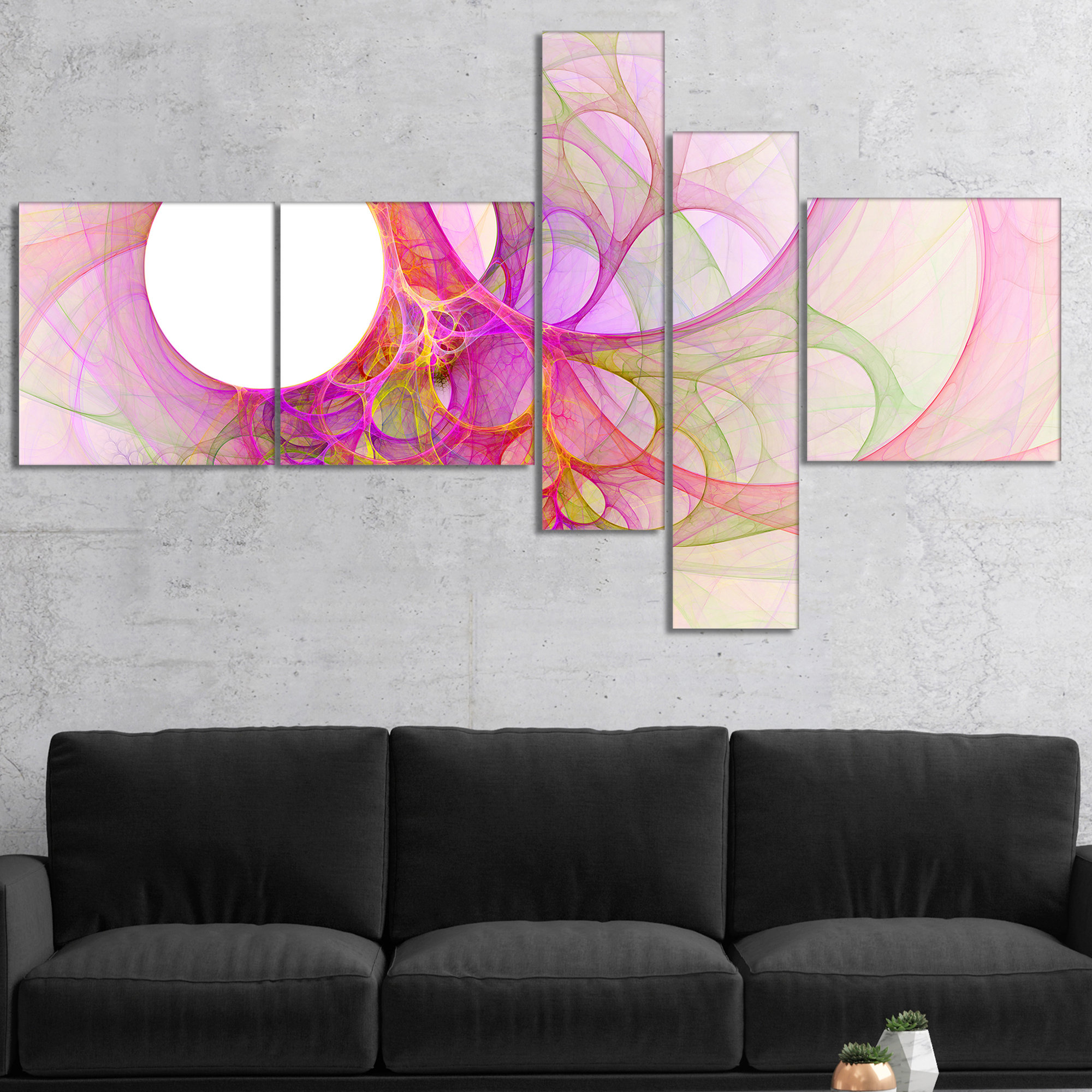 East Urban Home 'Light Pink Angel Wings on White' Graphic Art Print ...