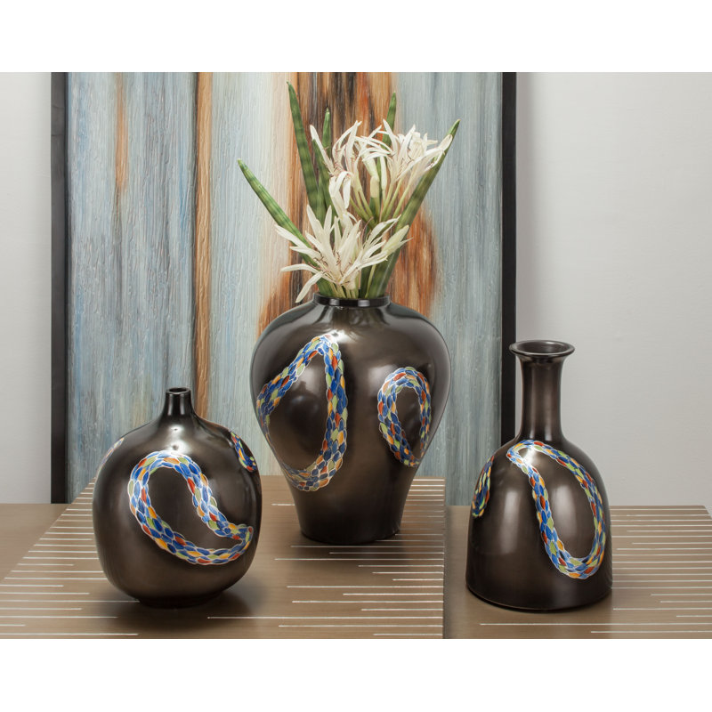 Artmax Titanium Gray/Blue/Red/Green 15" Porcelain China Table Vase ...