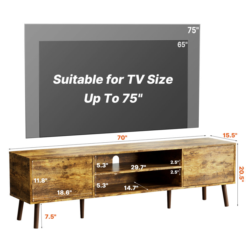 Millwood Pines Cailin 70'' Media Console | Wayfair