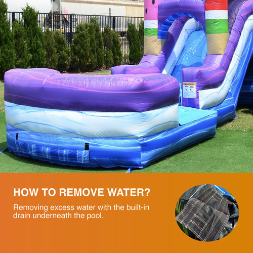 JumpOrange Ice Pops Bounce House Water Slide Combo with Splash Pool ...