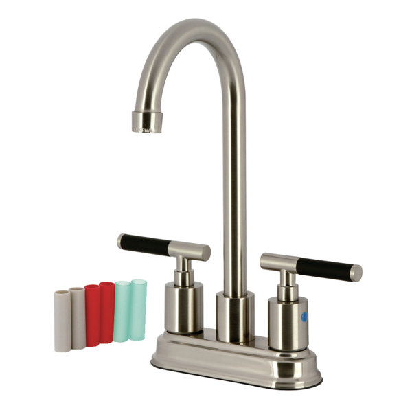 Kingston Brass Kaiser Two-Handle 2-Hole Deck Mount Bar Faucet | Wayfair