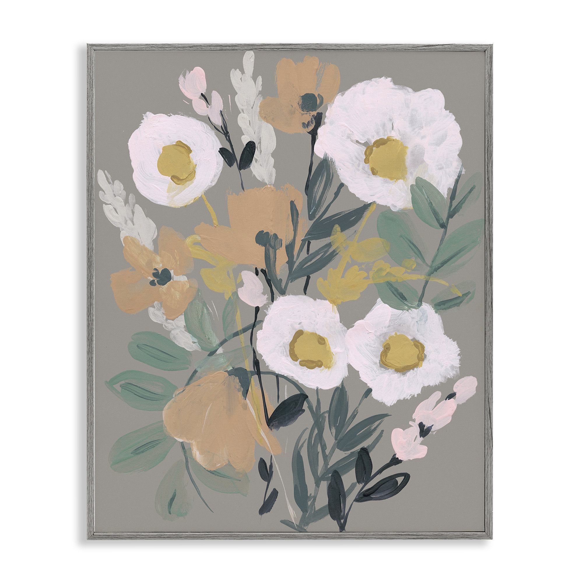 Dakota Fields Modern Poppies Collage Art by Jennifer Goldberger bg-045 ...