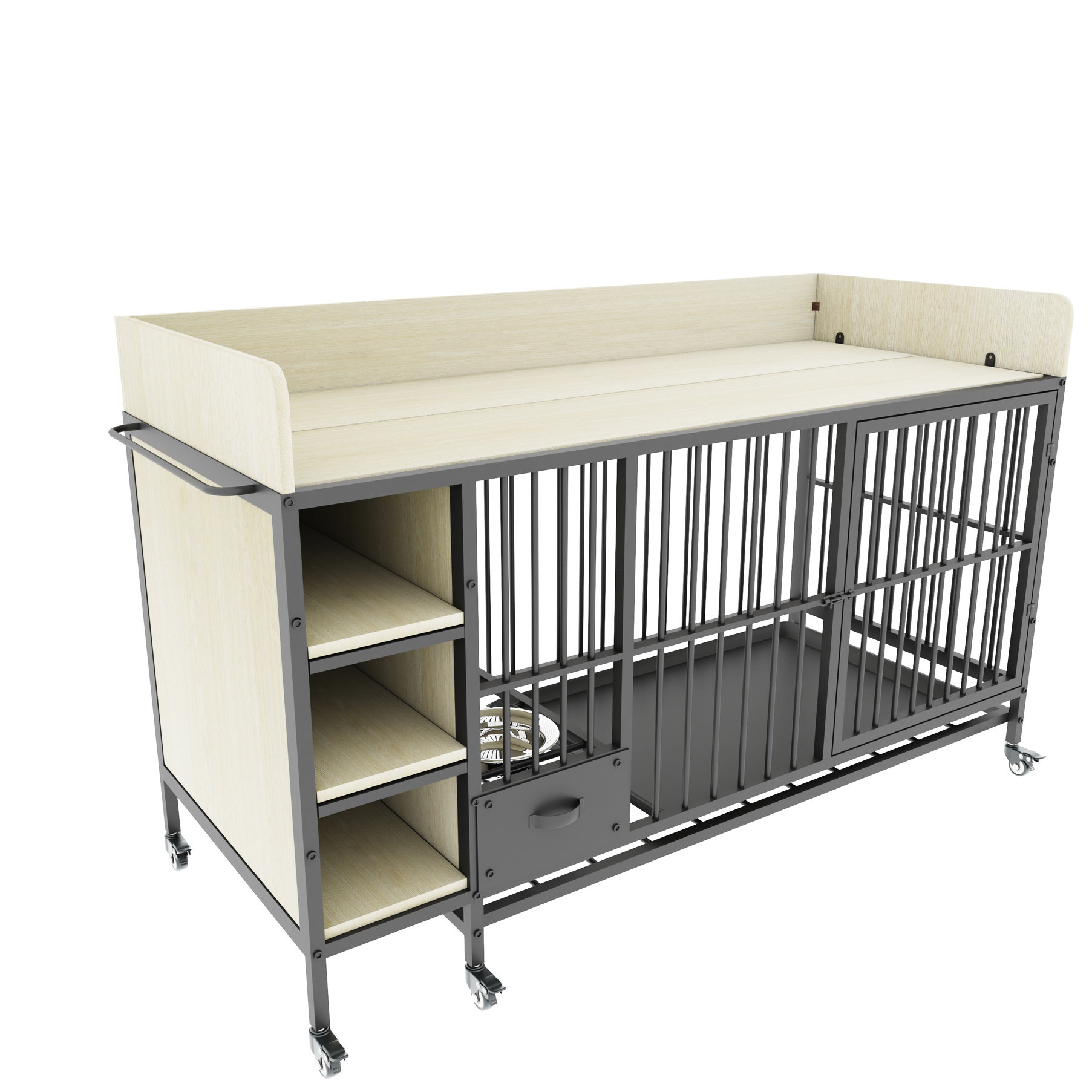 Tucker Murphy Pet™ Large Pet Cage With Storage Rack: Iron ...