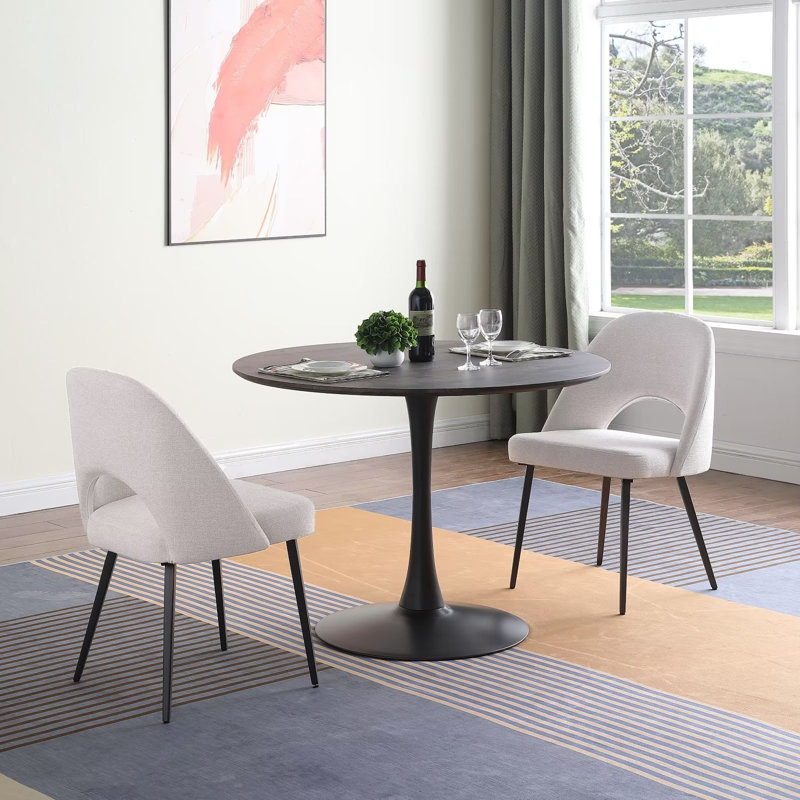 Corrigan Studio® Round 42'' Round Dining Table And 2 Dining Chairs ...