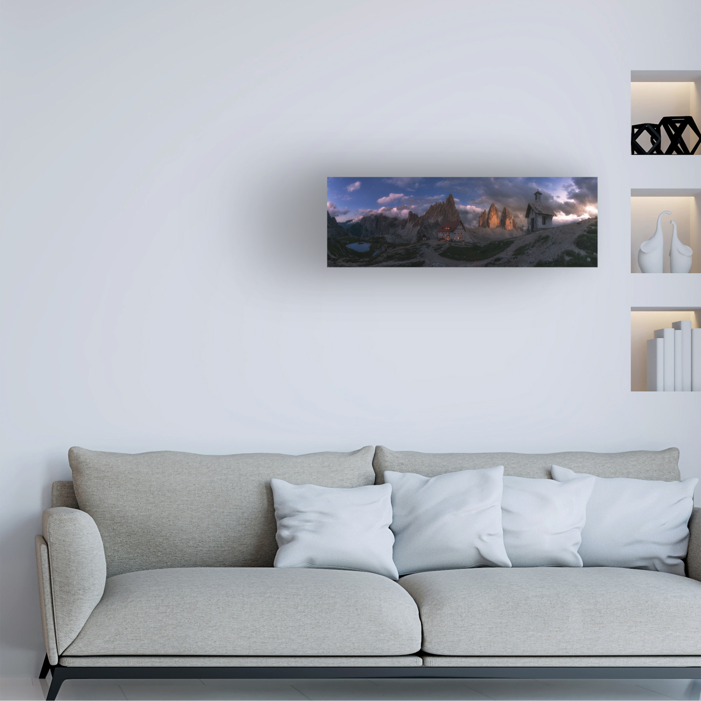 August Grove® David Martin Castan Dolomite Lodge View Canvas Art | Wayfair