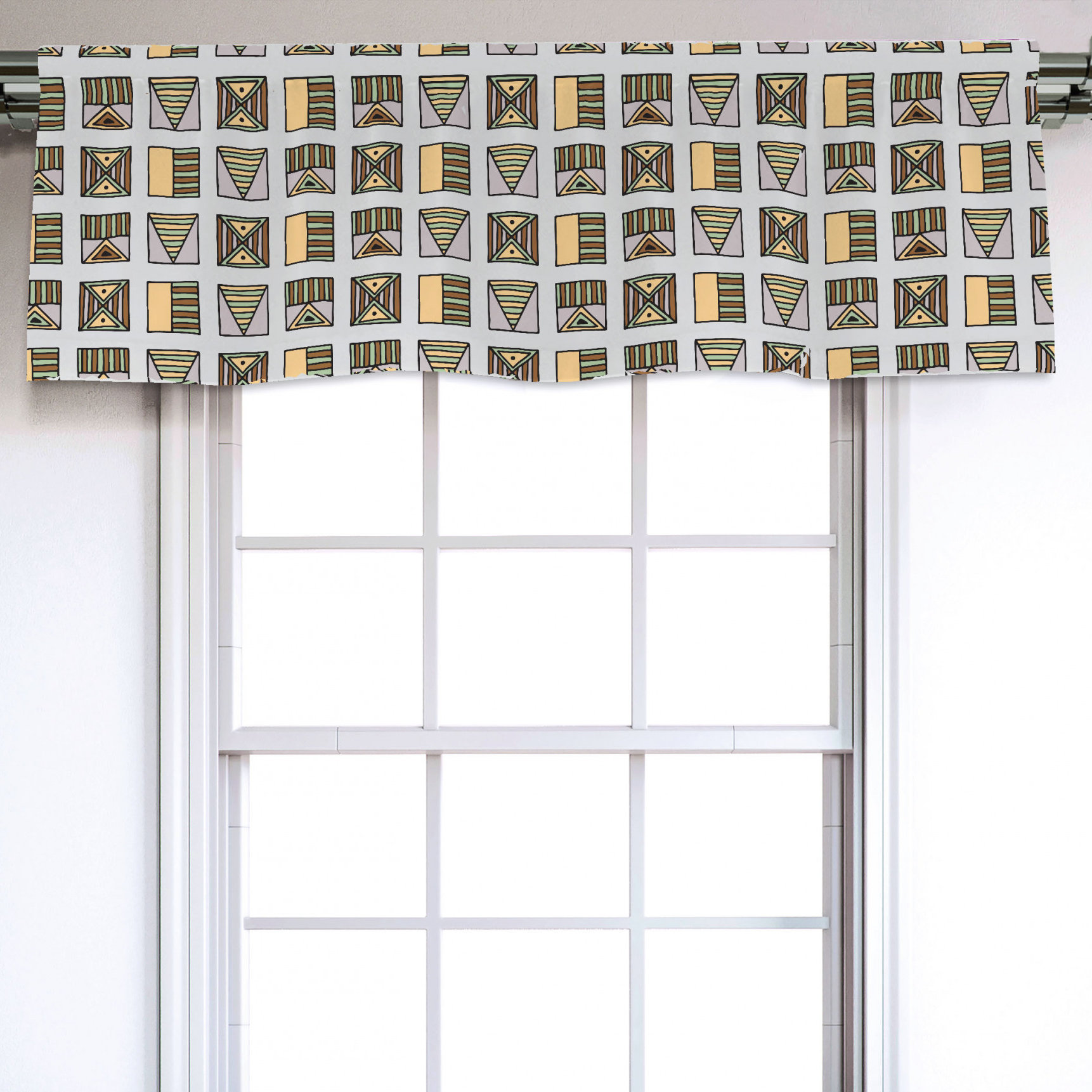 East Urban Home Tribal 54" Window Valance | Wayfair