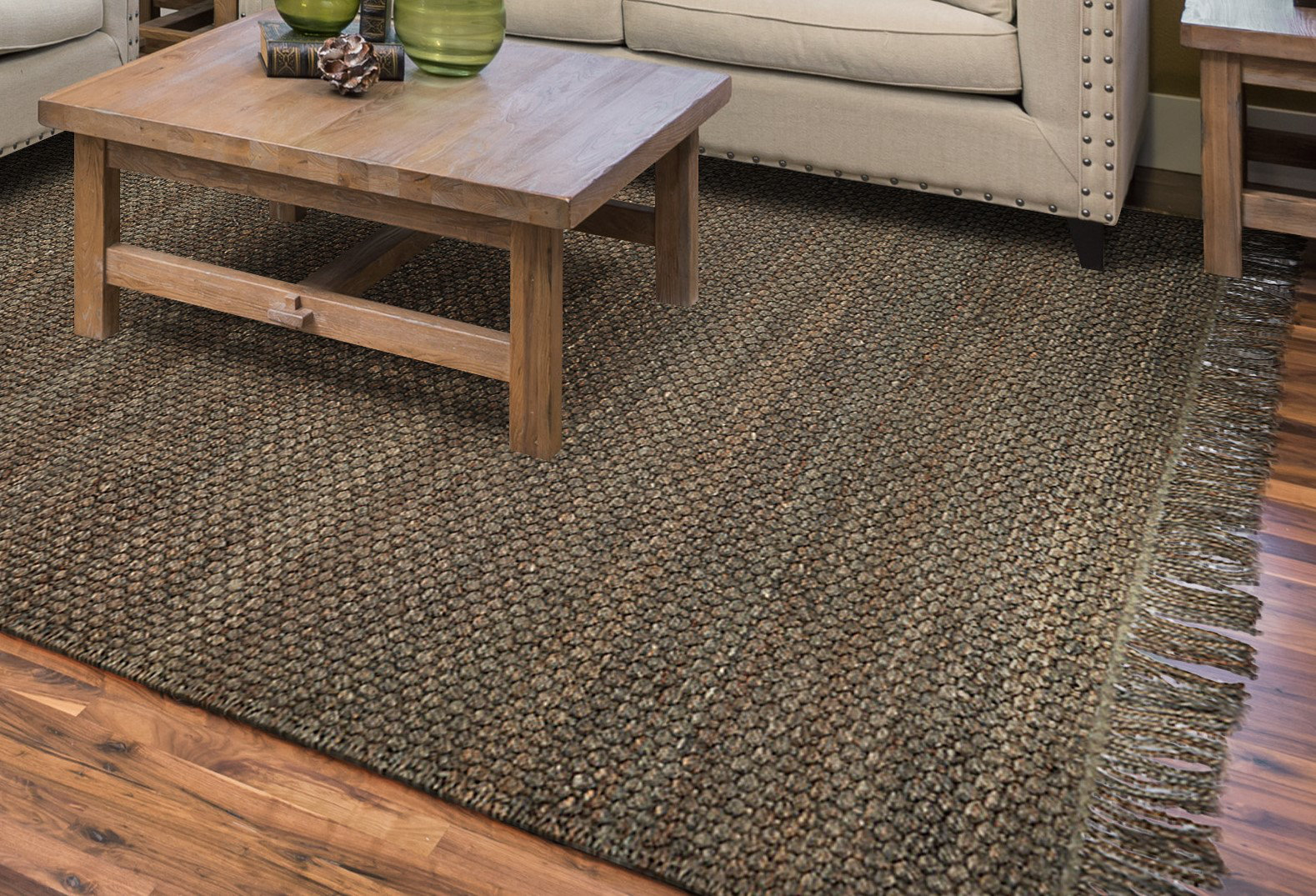 Gracie Oaks Mintaras Machine Made Rectangle 5' x 7' Jute/Sisal Area Rug ...