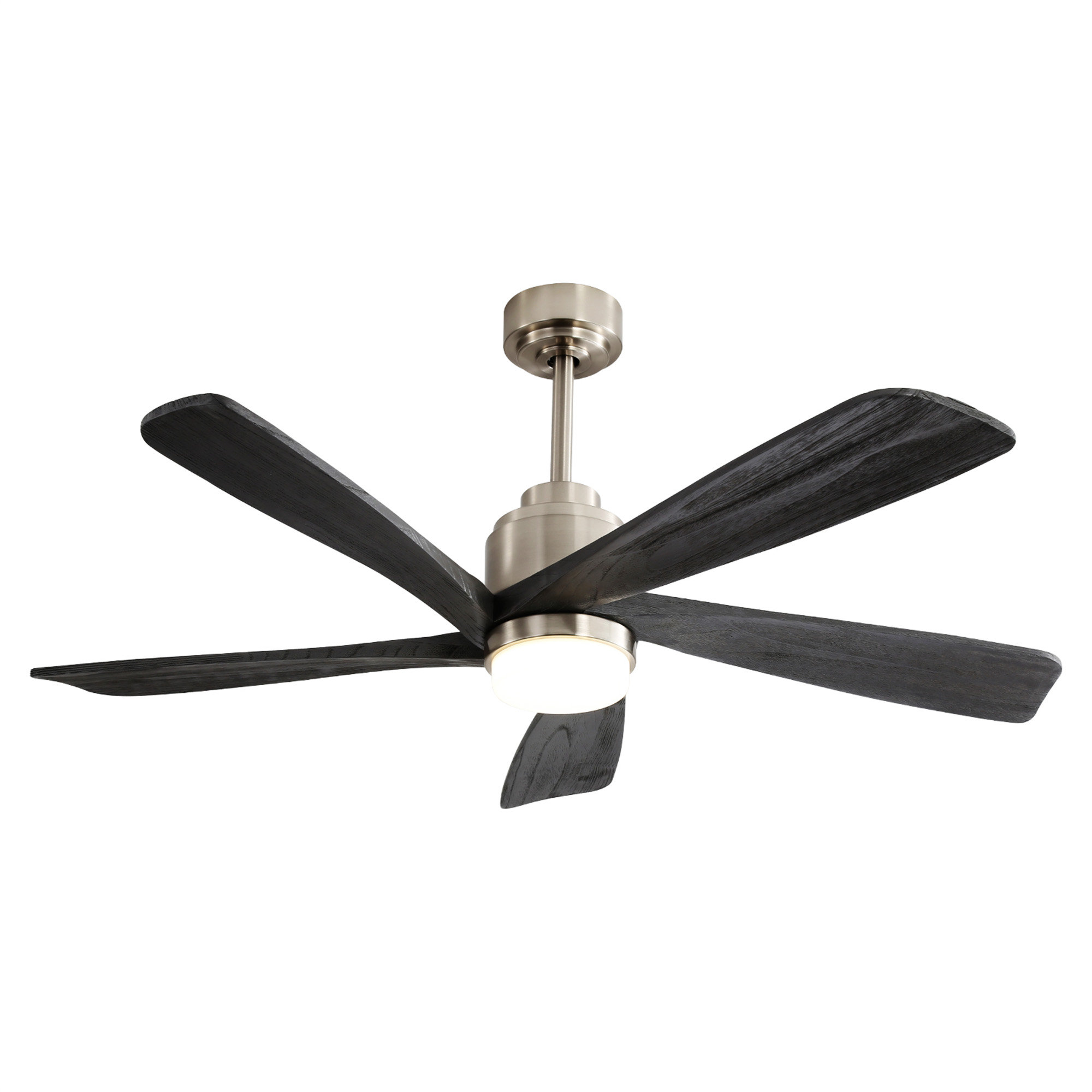 Ivy Bronx 52 Inch Modern Ceiling Fan With Dimmable LED Light 5 Solid ...