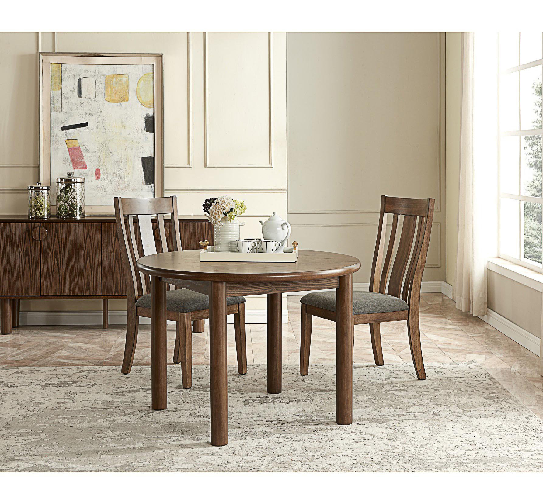 Latitude Run® Round Dining Table, Retro Kitchen Table, Dinner Room ...