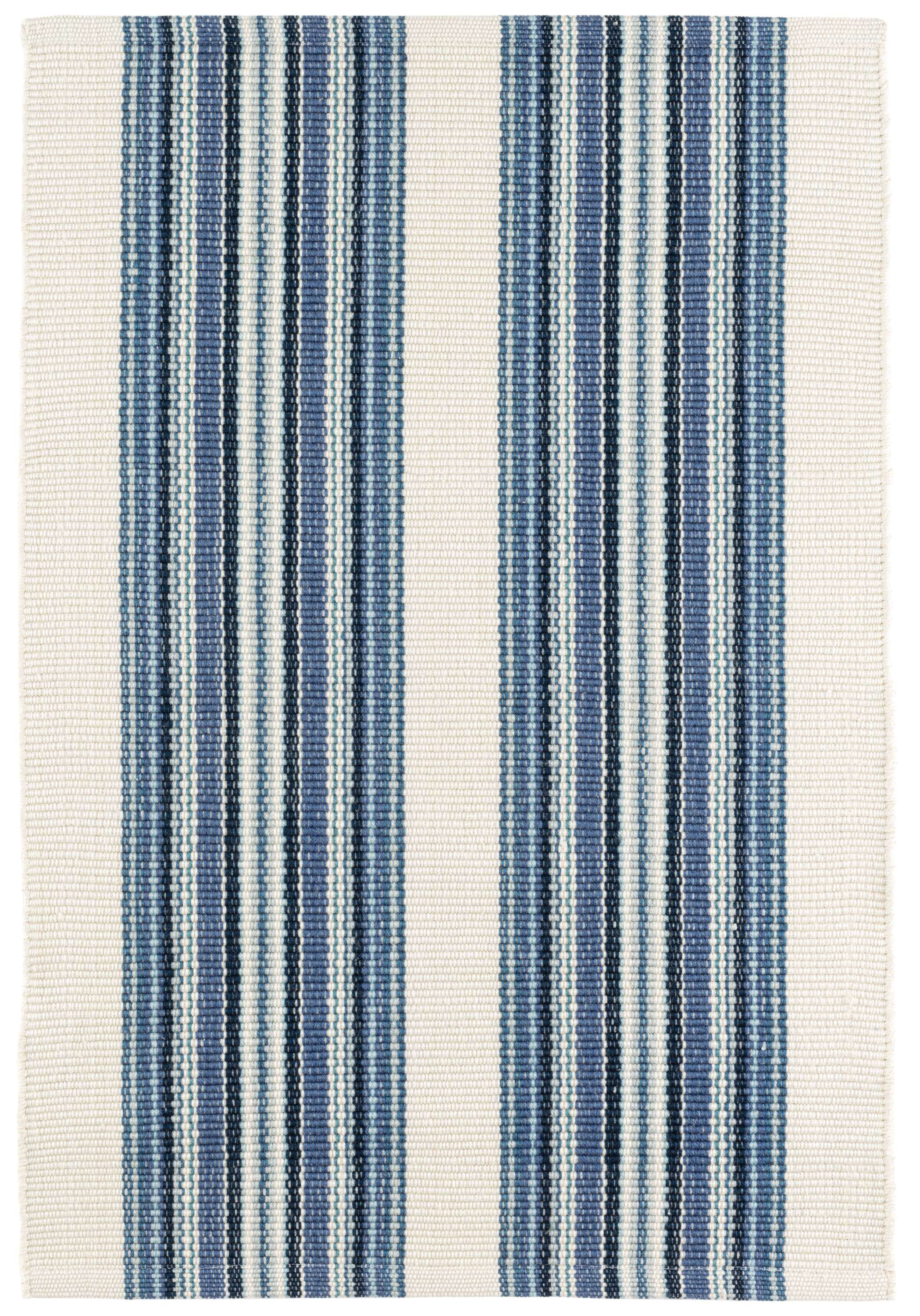 Dash and Albert Rugs Kit Kemp x Annie Selke Road Runner Blue Handwoven ...