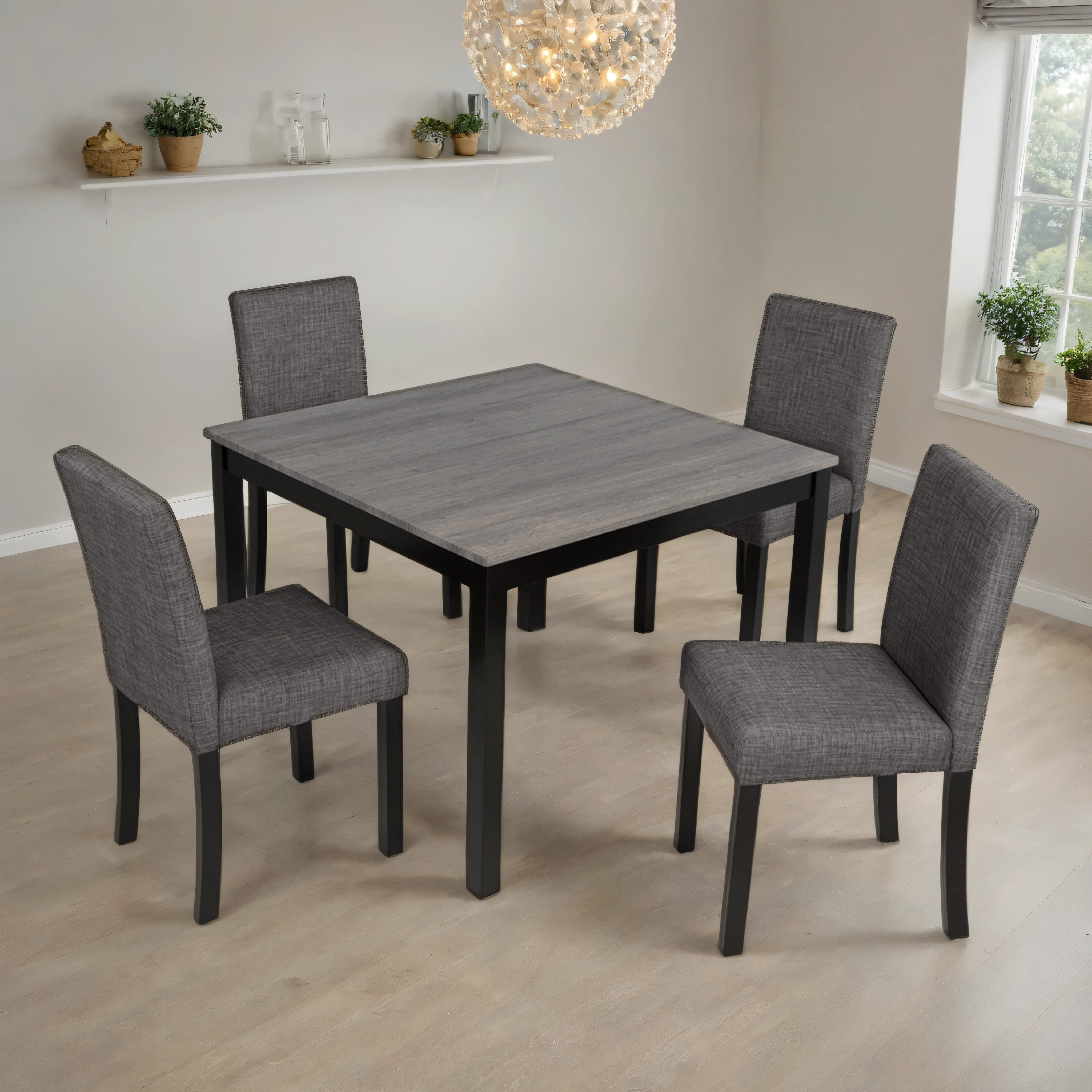 Lark Manor™ 5-Piece Dining Table Set with 4 Chairs, Dining Table Set ...