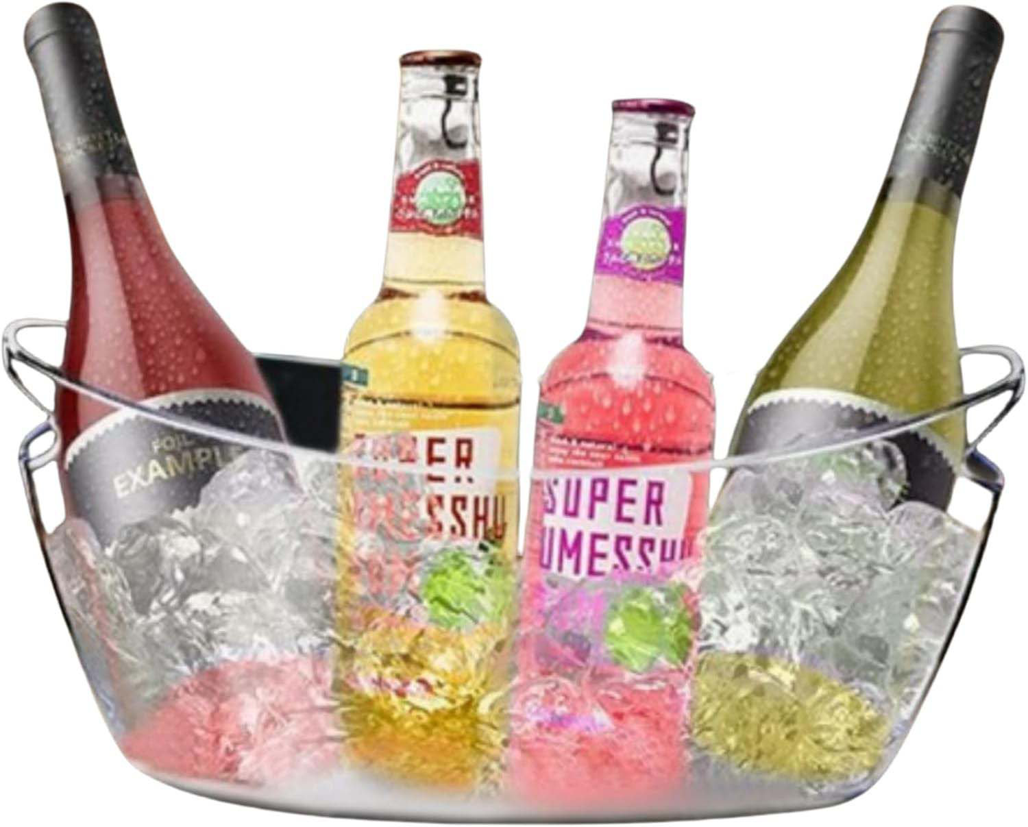 Ivy Bronx 6 Liter Clear Acrylic Champagne Bucket With Handle, Ice ...