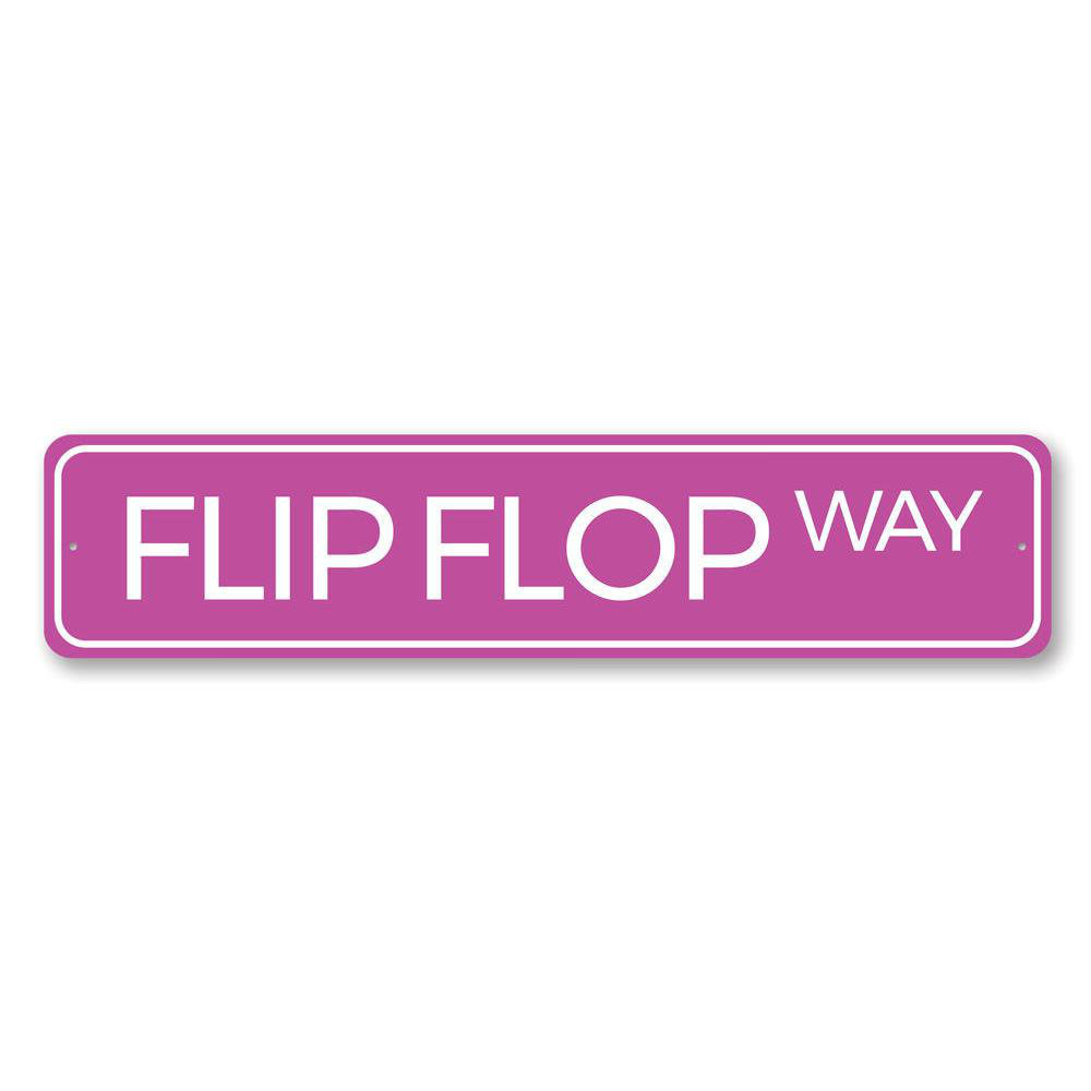 Lizton Sign Shop, Inc Flip Flop Way Custom Aluminum Sign | Wayfair