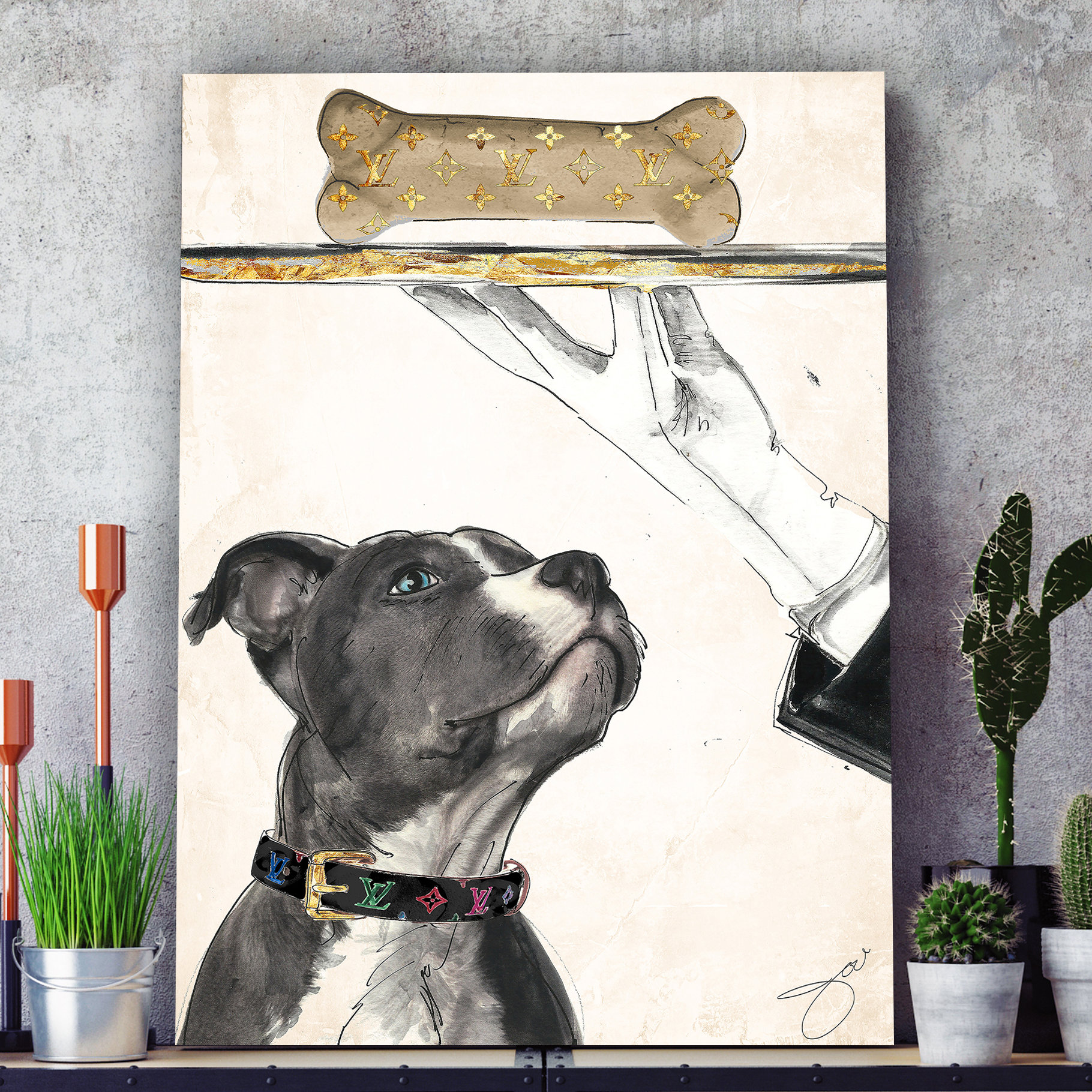 House of Hampton® 'Good Boy' Framed Graphic Art Print on Canvas | Wayfair