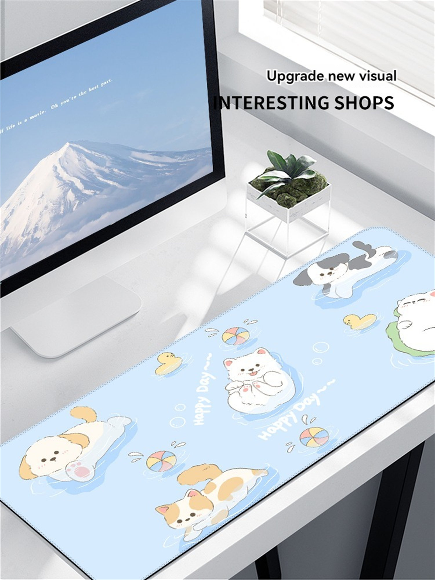 Latitude Run® Office Computer Desk Mat & Study Table Pad - Artistic ...