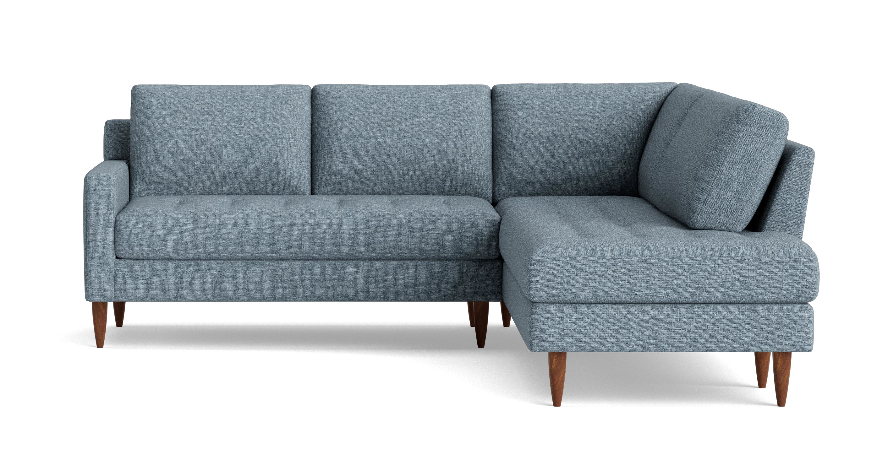 BenchMade Modern MCM Sectional With Bumper (95" X 95") | Perigold