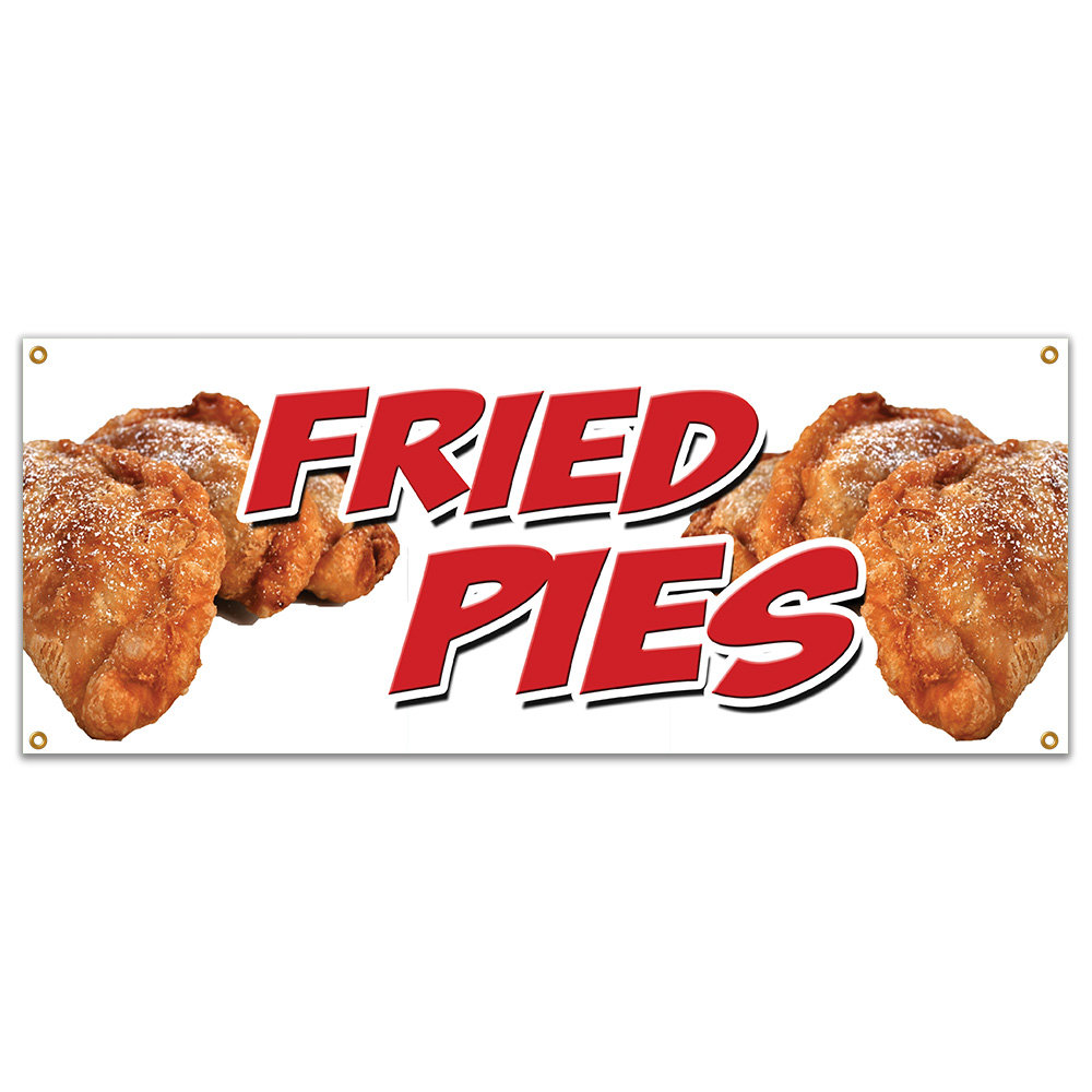 SignMission FRIED PIES BANNER SIGN Deep Fry Fruit Cherry Apple Lemon ...