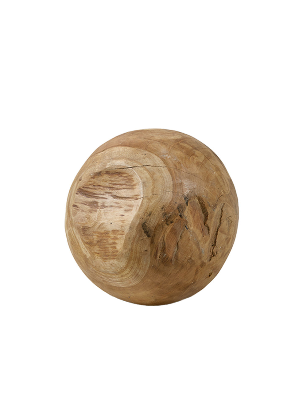Millwood Pines Natural Teak Wood Orb, Decorative Orbs For Centerpiece ...