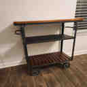 17 Stories Saunder Metal Bar Cart | Wayfair
