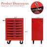WFX Utility™ 20", Red&Black Tool Chest Cabinet, 7 Drawers, Bearing ...