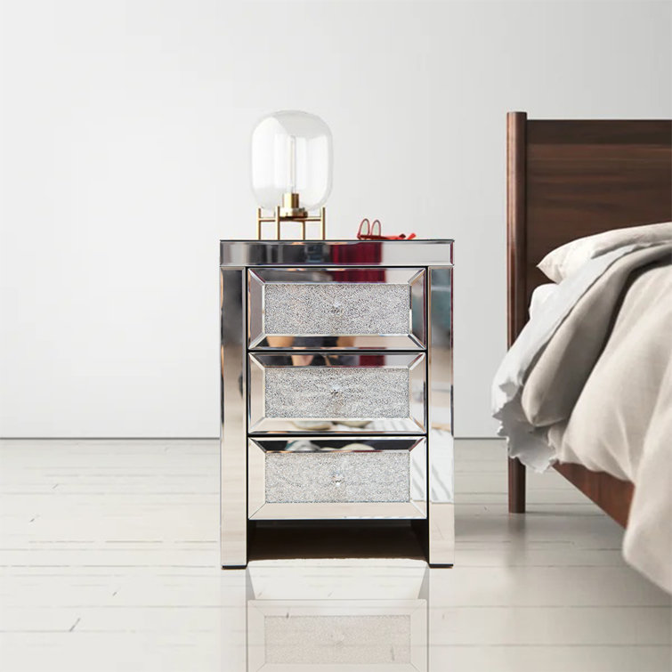 Augensternchen Glass Nightstand | Wayfair