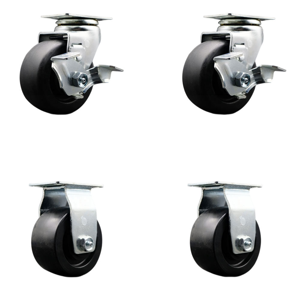 Service Caster Tool Box Caster Wheel Set – 4 Inch Polyolefin Swivel ...