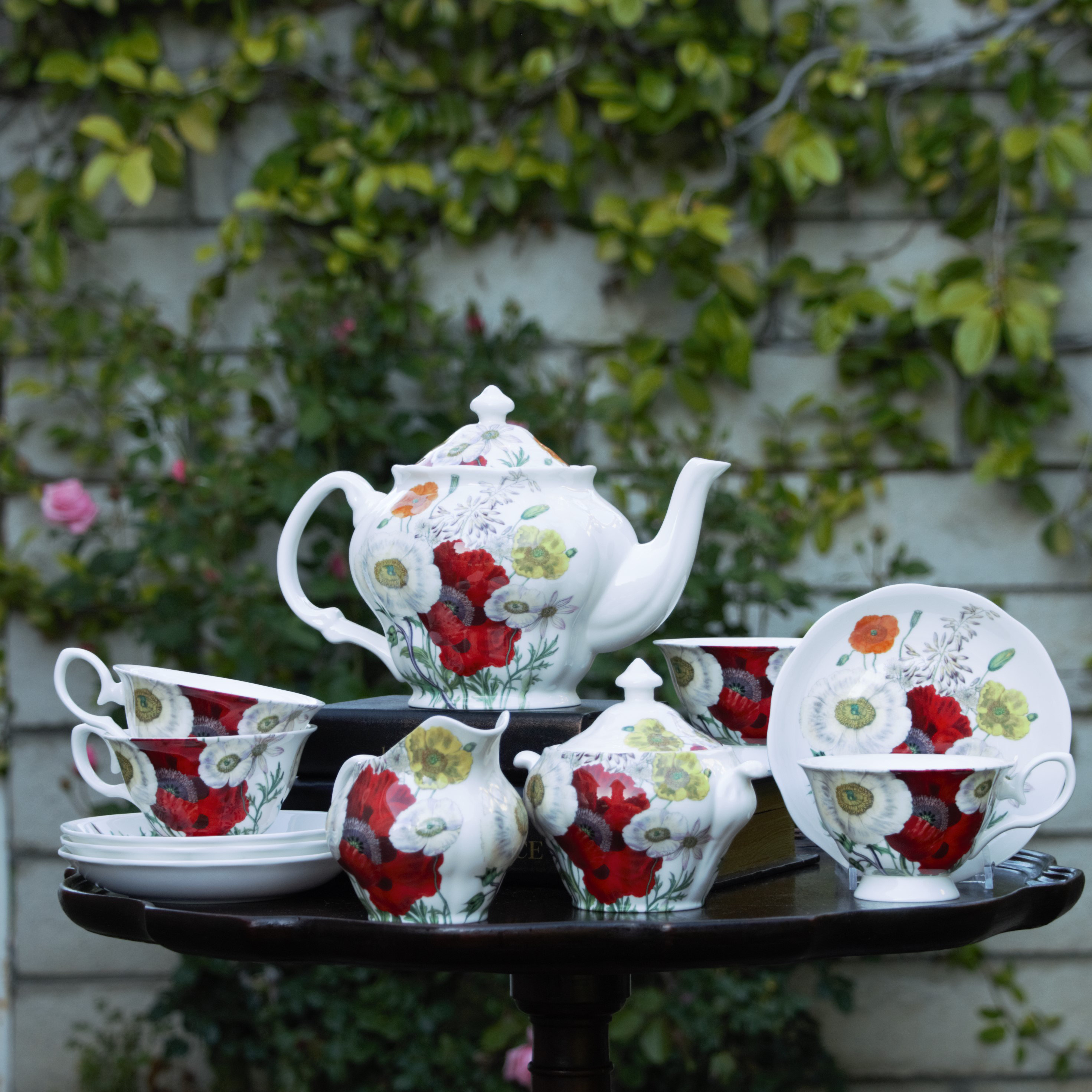 Grace's Tea Ware Gracie Bone China Poppy Field Collection Poppy Field ...