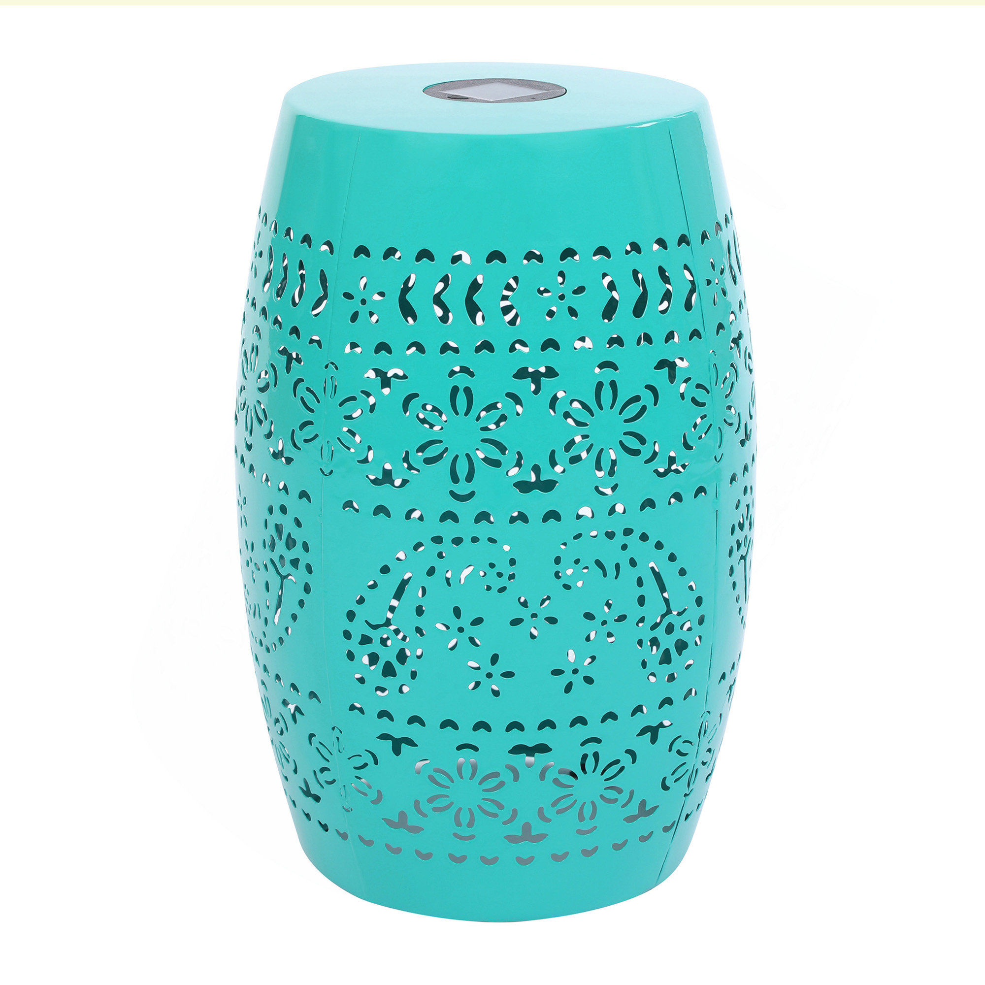 Wrought Studio™ SOLAR SIDE TABLE,Black COLOR | Wayfair