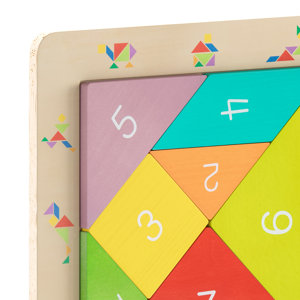 Bright Beginnings Commercial Grade Birch Plywood STEM Tangram Shape Building Learning Board ...