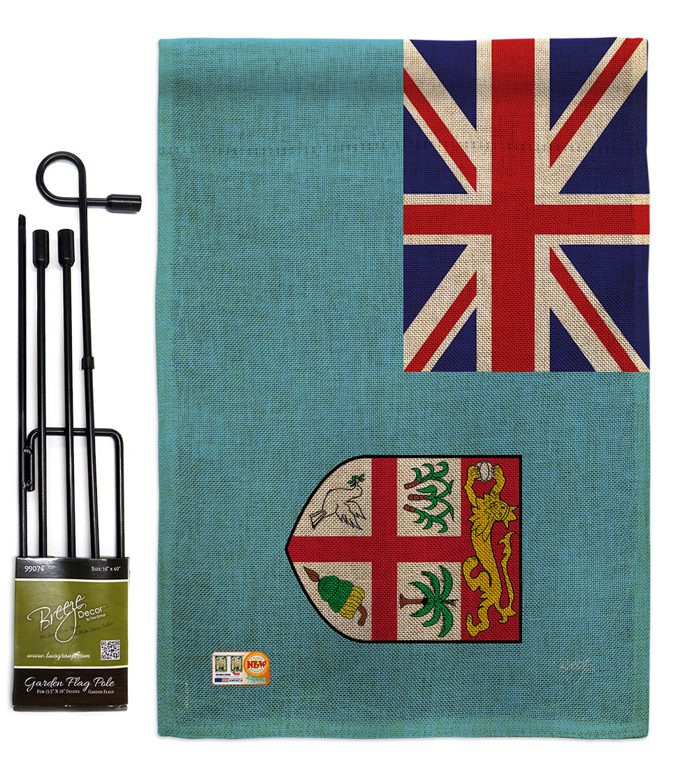 Breeze Decor Fiji the World Nationality Impressions 2-Sided Polyester ...