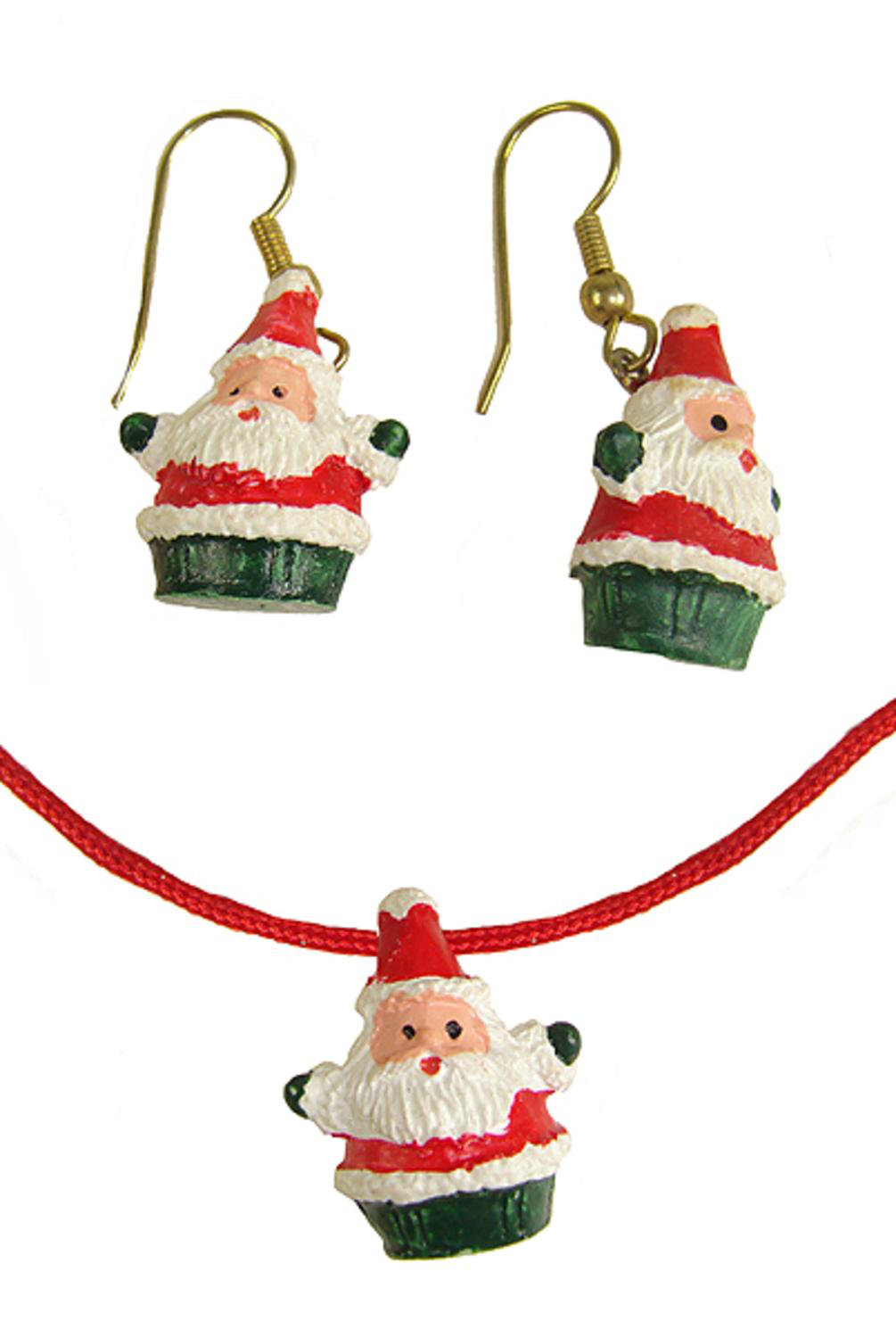 Northlight Seasonal Club Red Santa Claus Women Christmas Jewelry Set ...