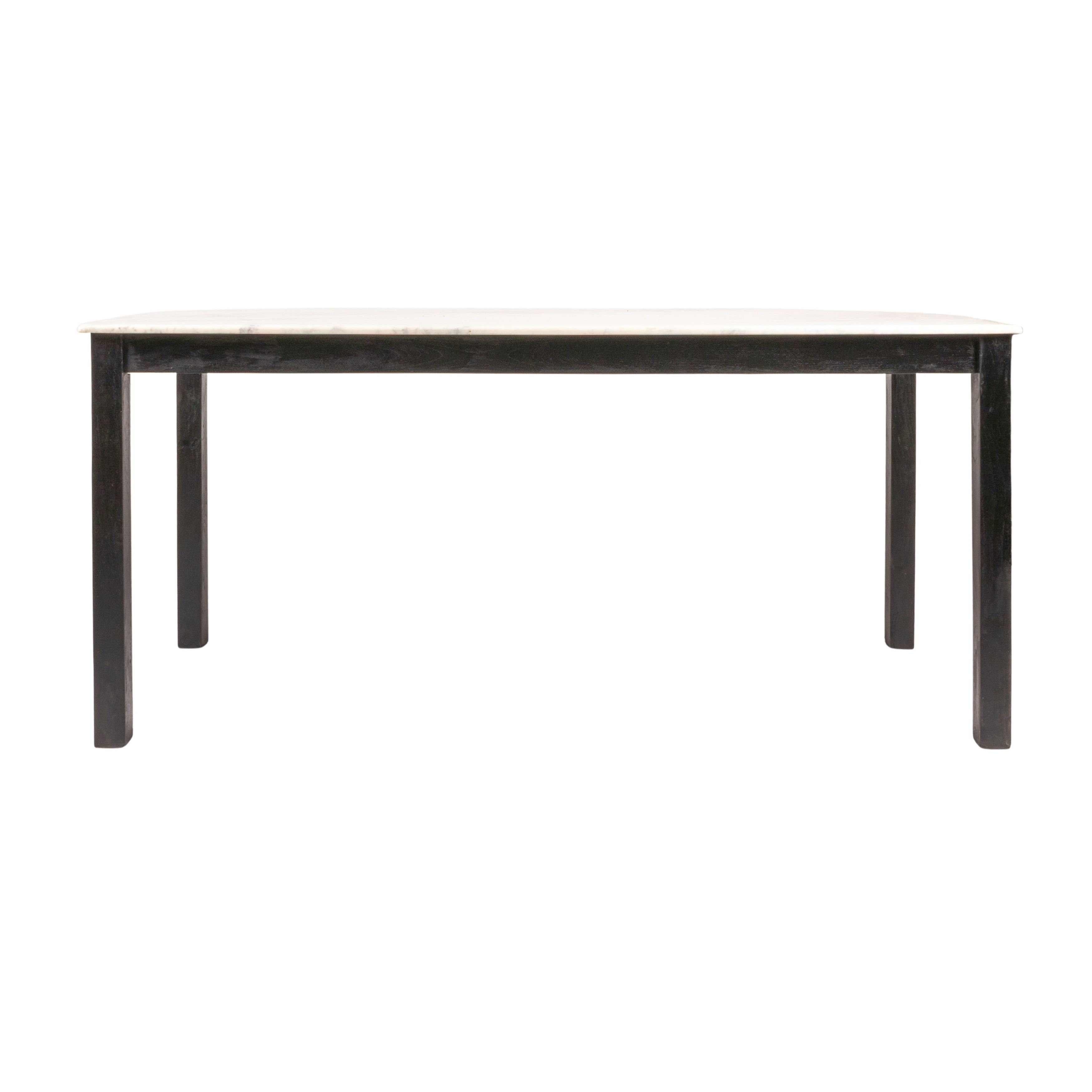 Rowena Interiors Elliot Rectangular Teak and Marble Dining Table ...