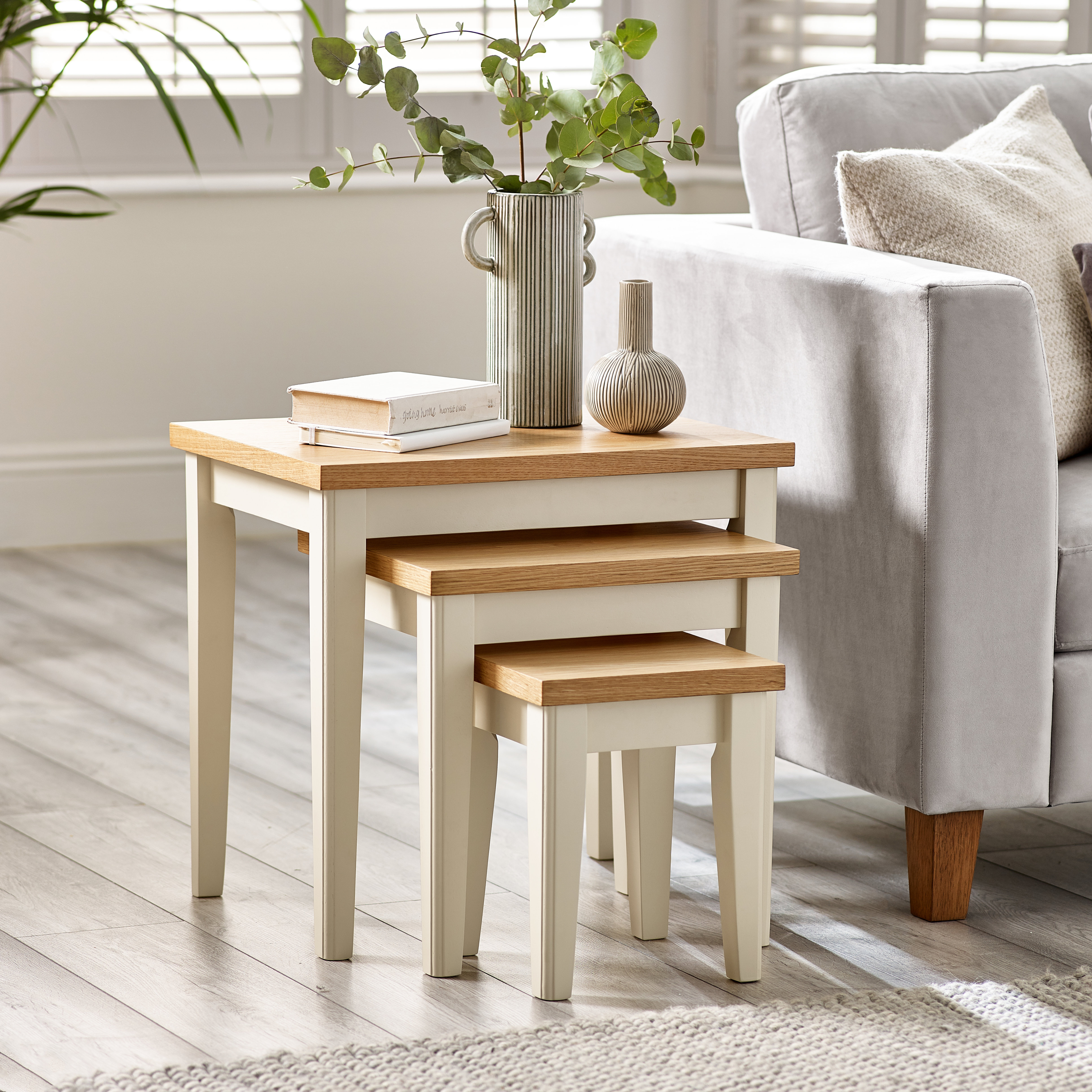 East Urban Home Abbondanza Solid Wood 3 Piece Living Room Table Set ...