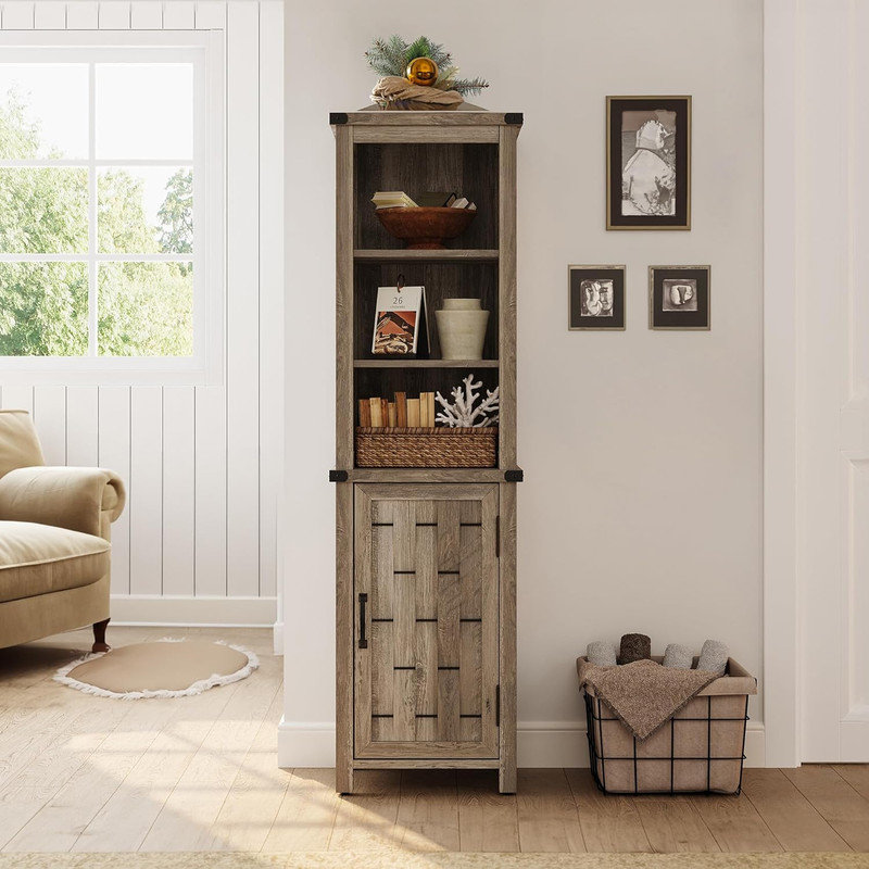 Gracie Oaks Luvenia Freestanding Bathroom Cabinet | Wayfair
