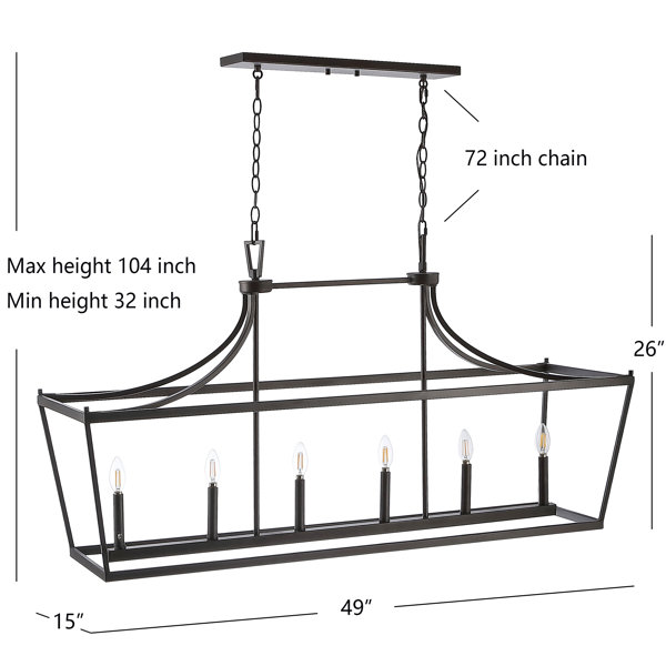 Ivy Bronx Nardone 6 - Light Kitchen Island Pendant & Reviews | Wayfair