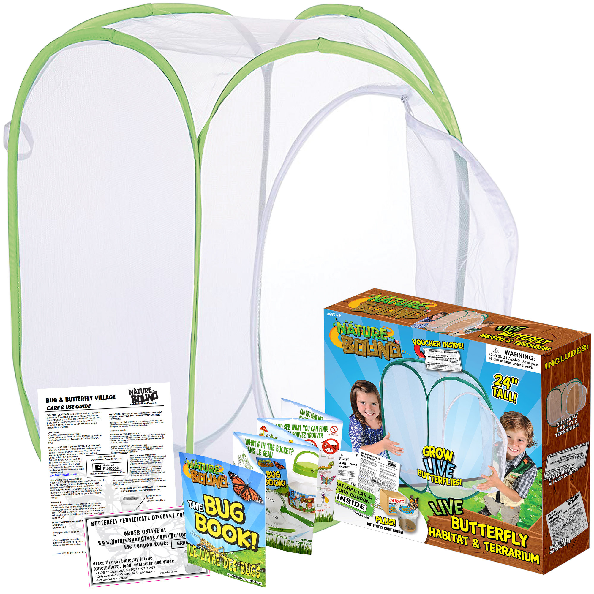 Thin Air Brands Nature Bound: Butterfly Habitat & Terrarium - Live ...
