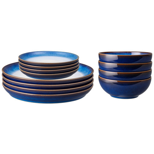 Denby Denby Imperial Blue 12 Piece Dinnerware Set, Service for 4 ...